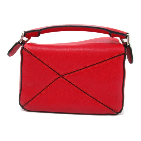 Loewe | Bags | Loewe Red Shoulder Mini Leather Bag Puzzle Bag | Poshmark